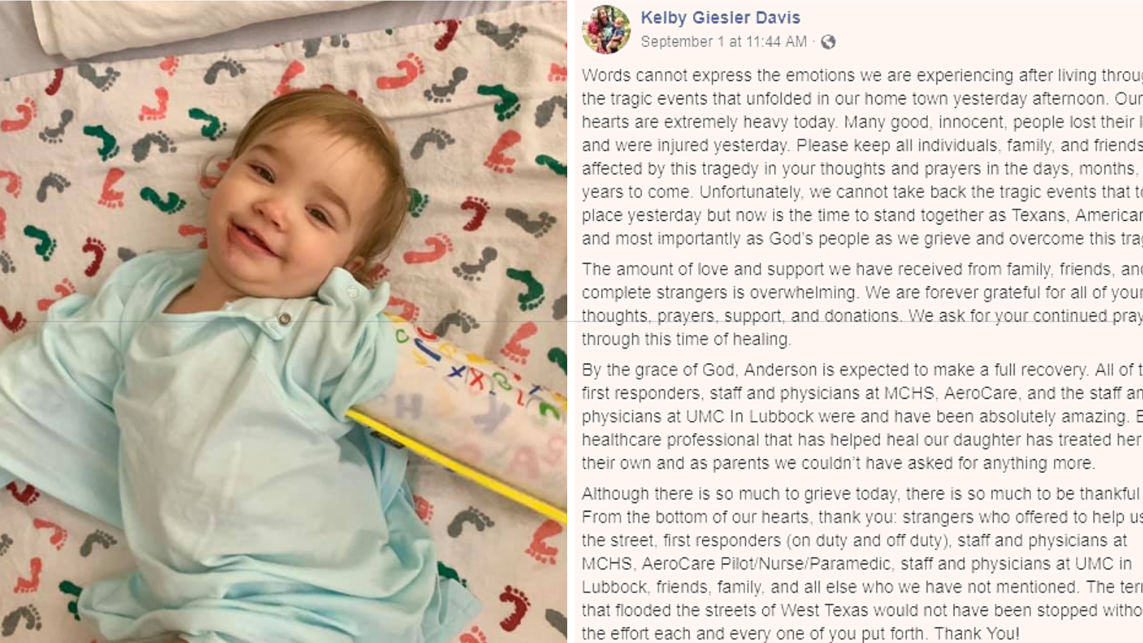 17-Month-Old Anderson Davis Shooting Victim Recovery Update