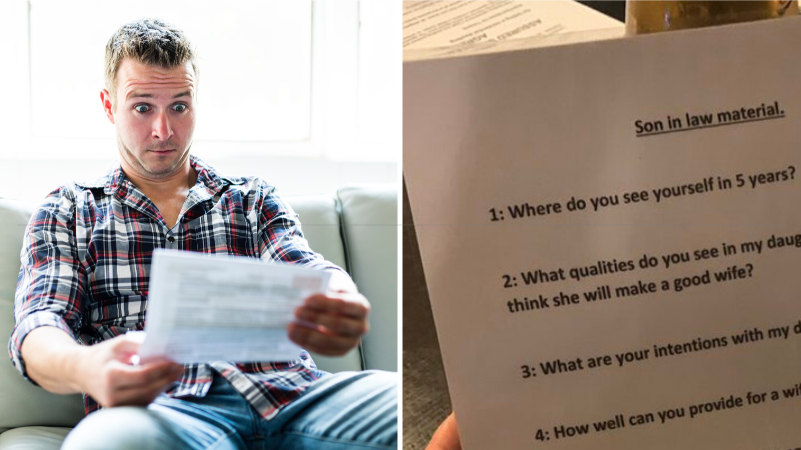 Dad Gives Question Sheet To All Daughter's Dates