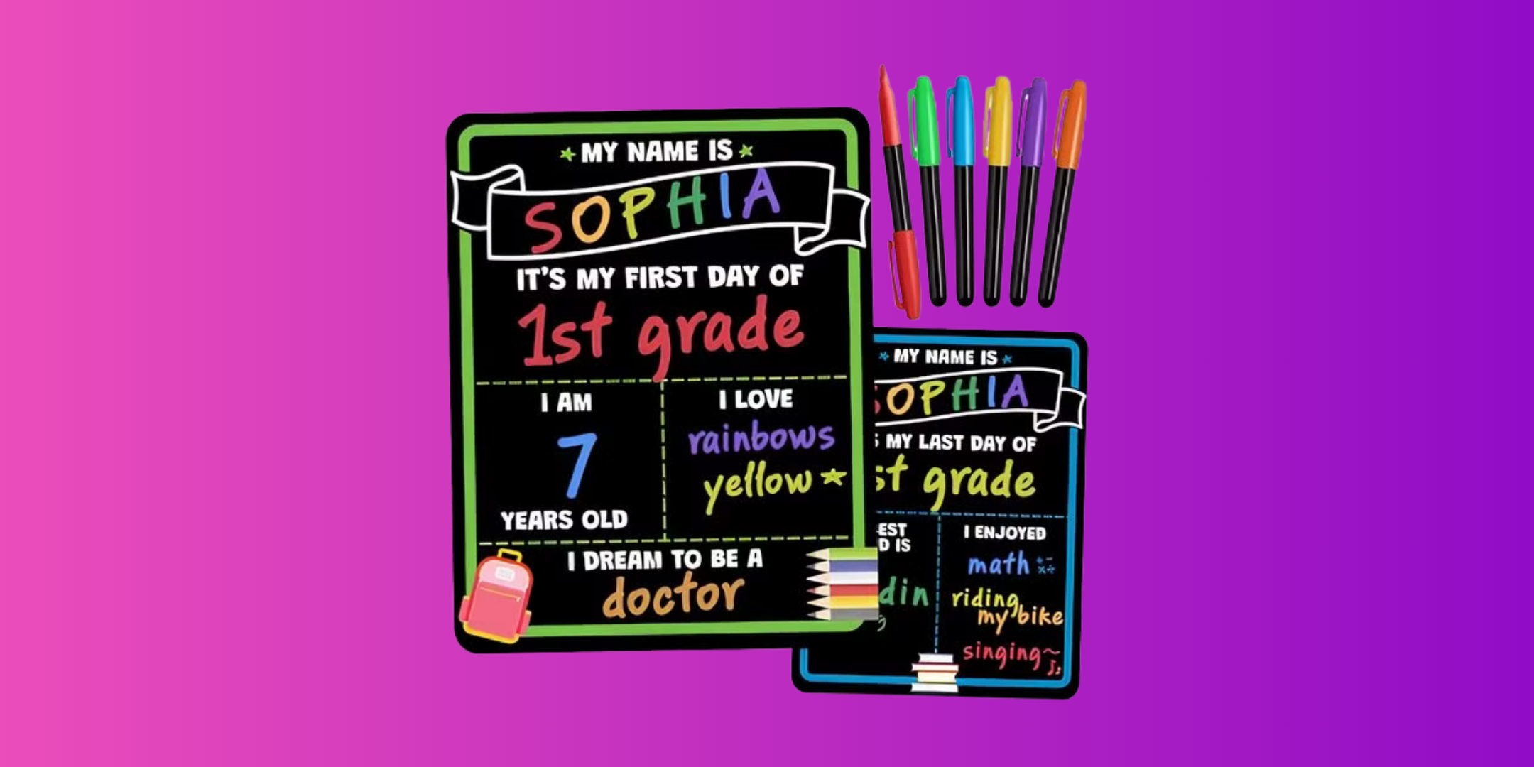 First Day of School Sign Board: Capture Memories & Save 30% at Momo & Nashi
