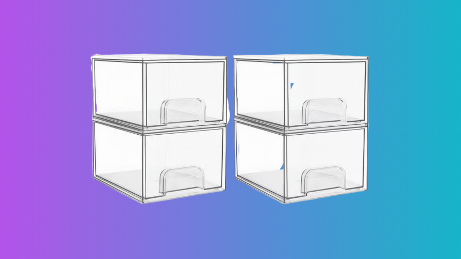 Clear Stackable Storage Drawers for Home Organization