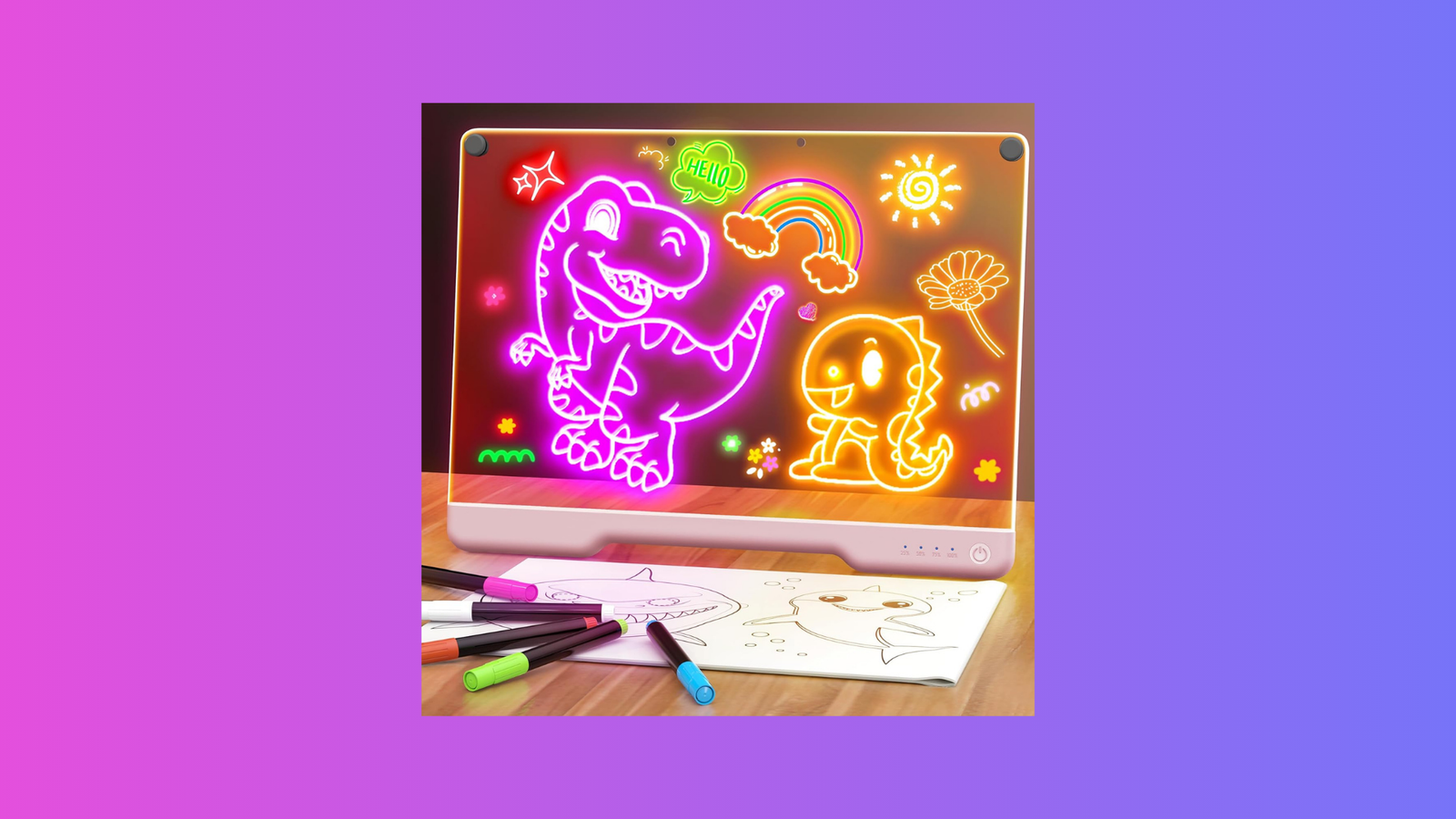 Geokay 16-Inch Rechargeable Glow LED Doodle Board Is On Sale